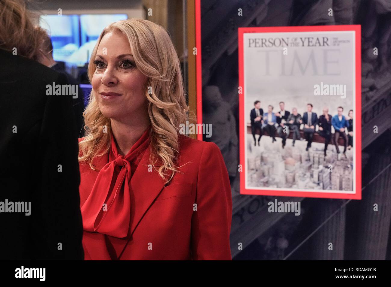 TIME CEO Jessica Sibley is interviewed on the floor of the New York ...