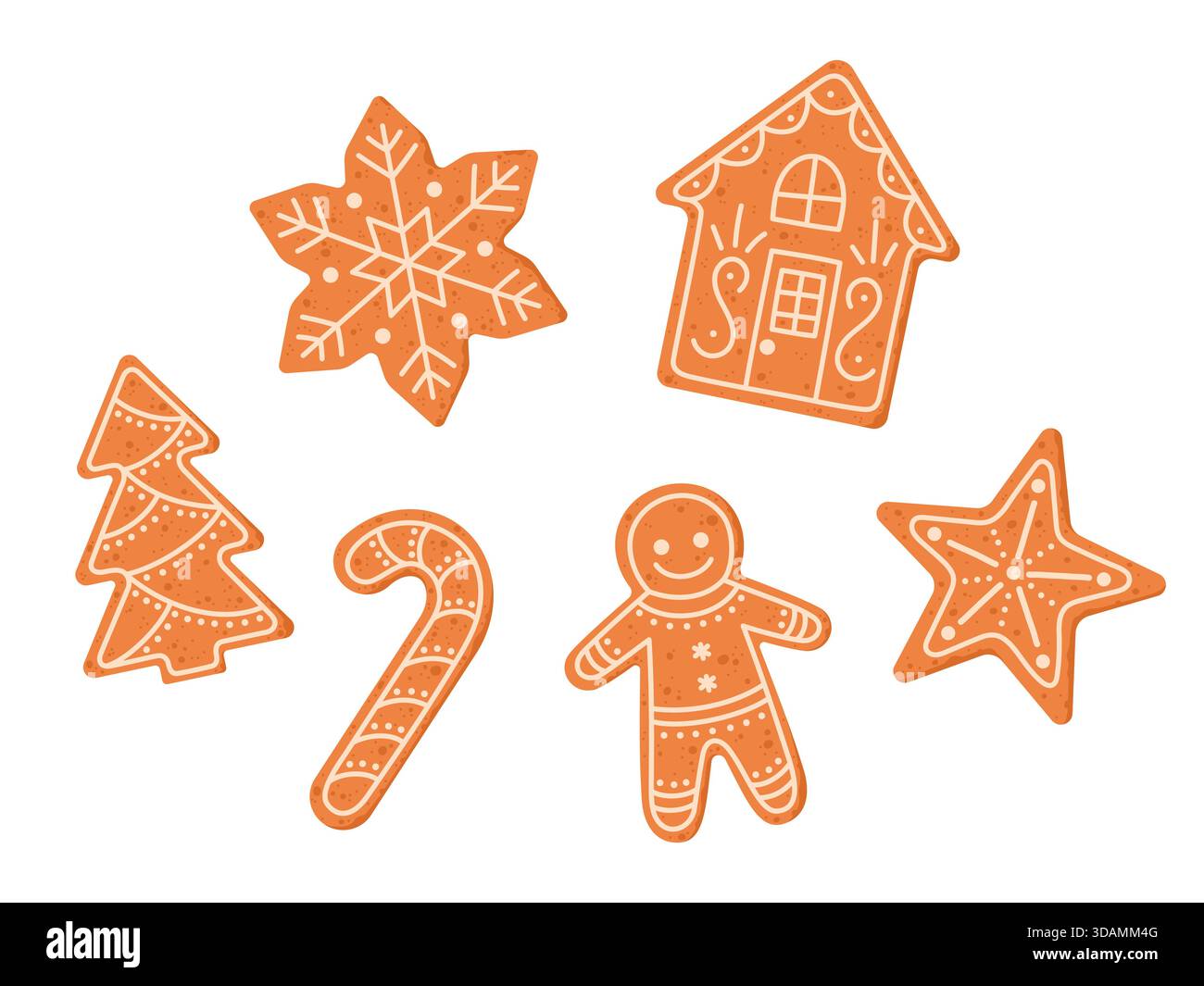 Gingerbread house in snow Stock Vector Images - Alamy