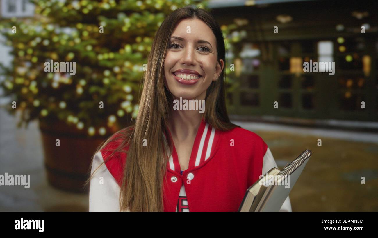 Cheerleader in red varsity uniform hi-res stock photography and images ...