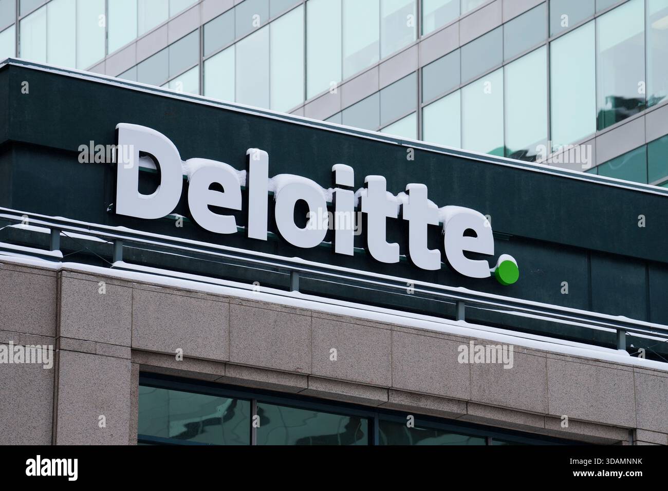 A Deloitte sign is pictured in Ottawa on Thursday, Dec. 11, 2025. THE ...