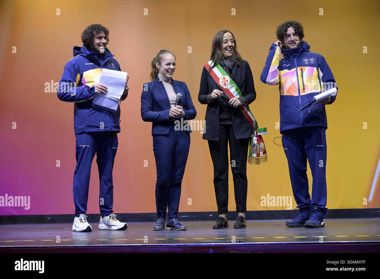 THE MAYOR OF THE CITY OF FLORENCE SARA FUNARO during Olympic Torch ...