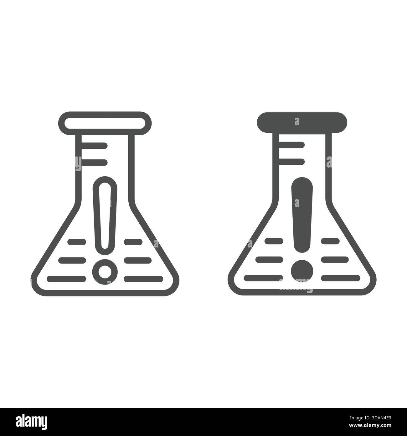 Danger liquid flask line Cut Out Stock Images & Pictures - Alamy