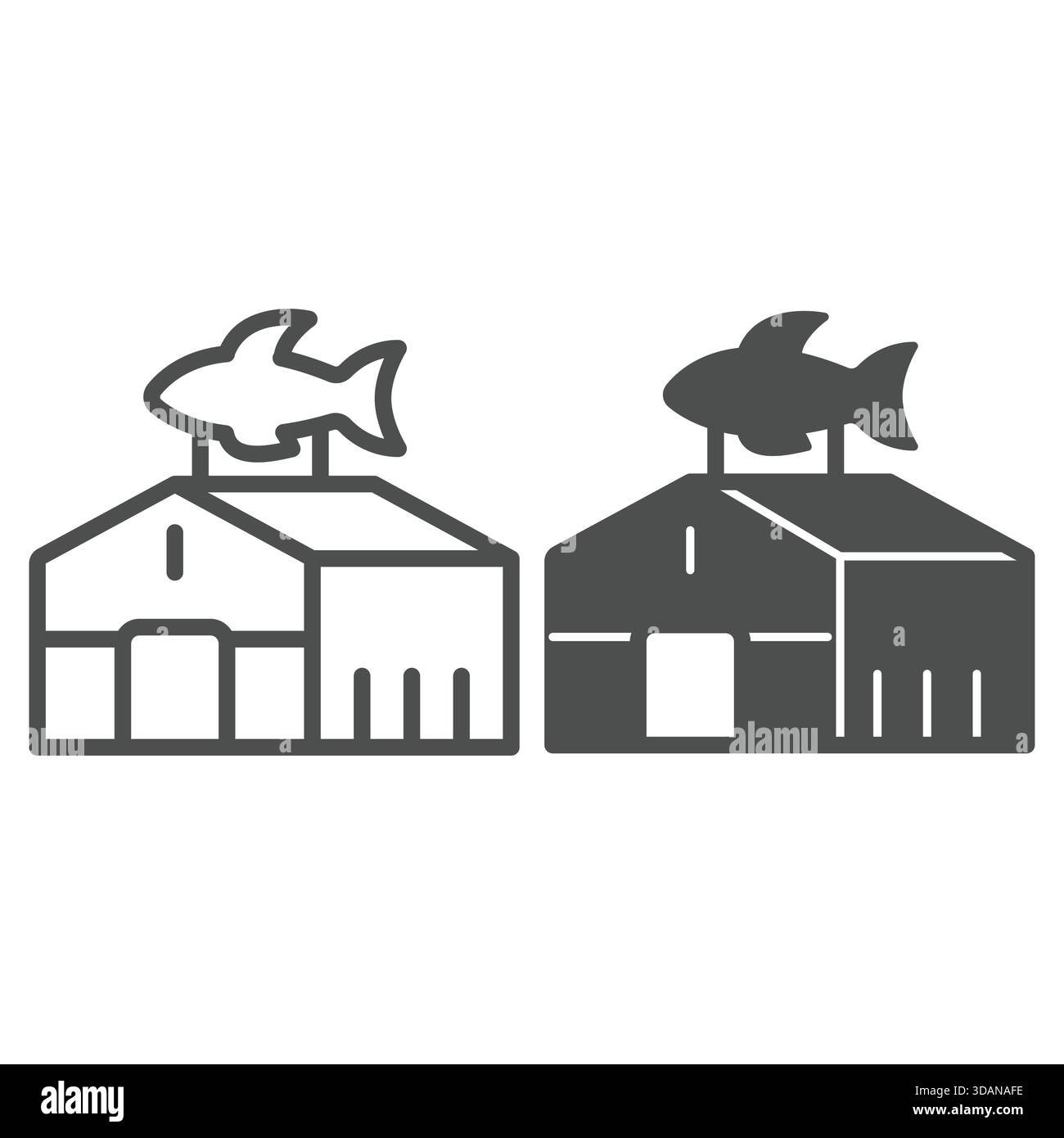 Wood warehouse icon outline Stock Vector Images - Alamy