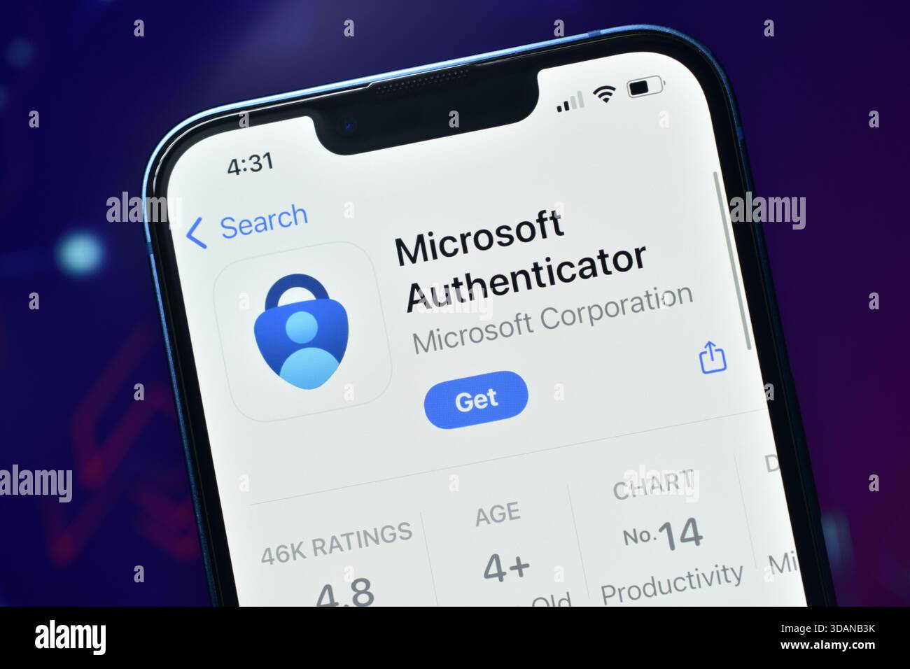 New Delhi, India 11 jaunary 2026:- Microsoft Authenticator App on phone ...
