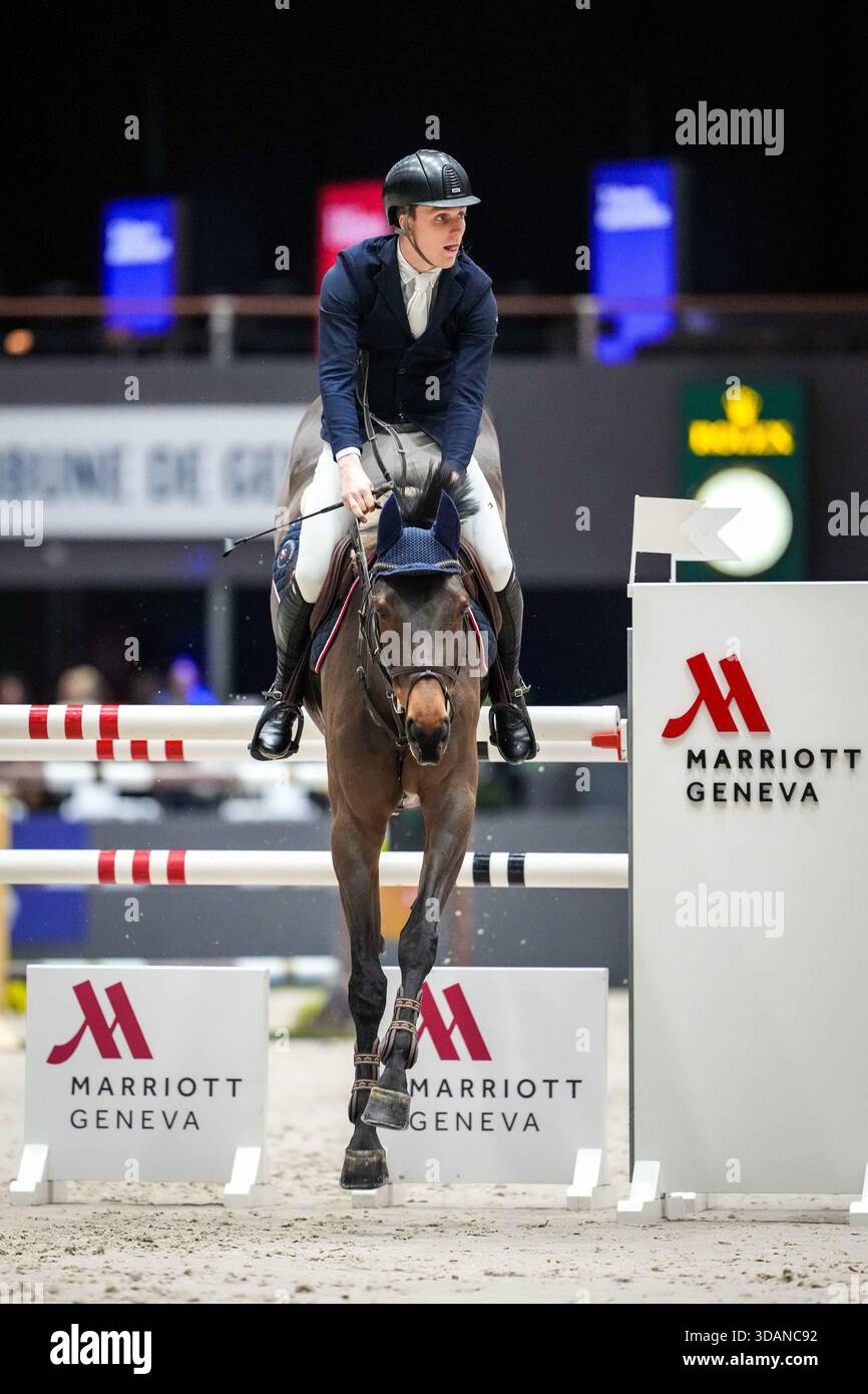 Gilles MULLER (SUI) riding GIAVANNA CB during the Day 2 of the 64th CHI ...