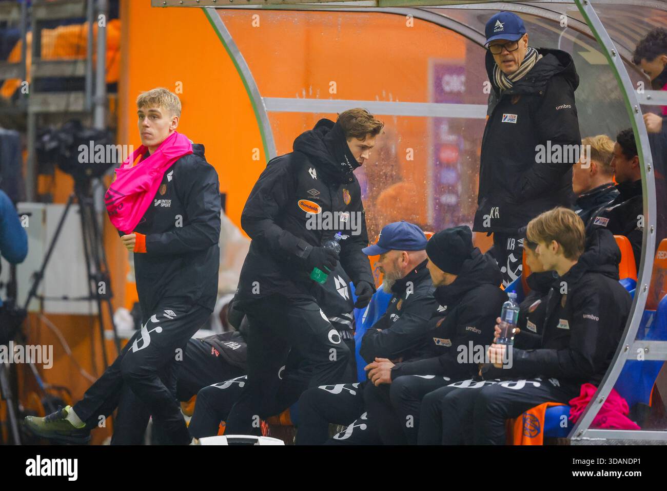Ålesund 20251211. Aalesund's coach Kjetil Rekdal on the bench during ...