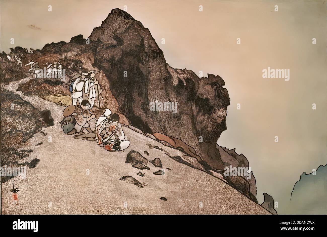 Hiroshi Yoshida Summit Fuji 1928 woodblock print mountain peak Ten ...
