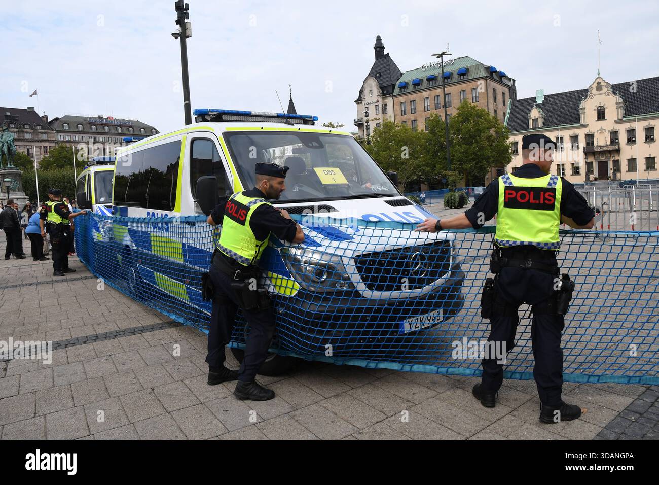 Malmo/Malmoe/MalMö/Sweden 31.August 2018 .100 of Swedish police stand ...