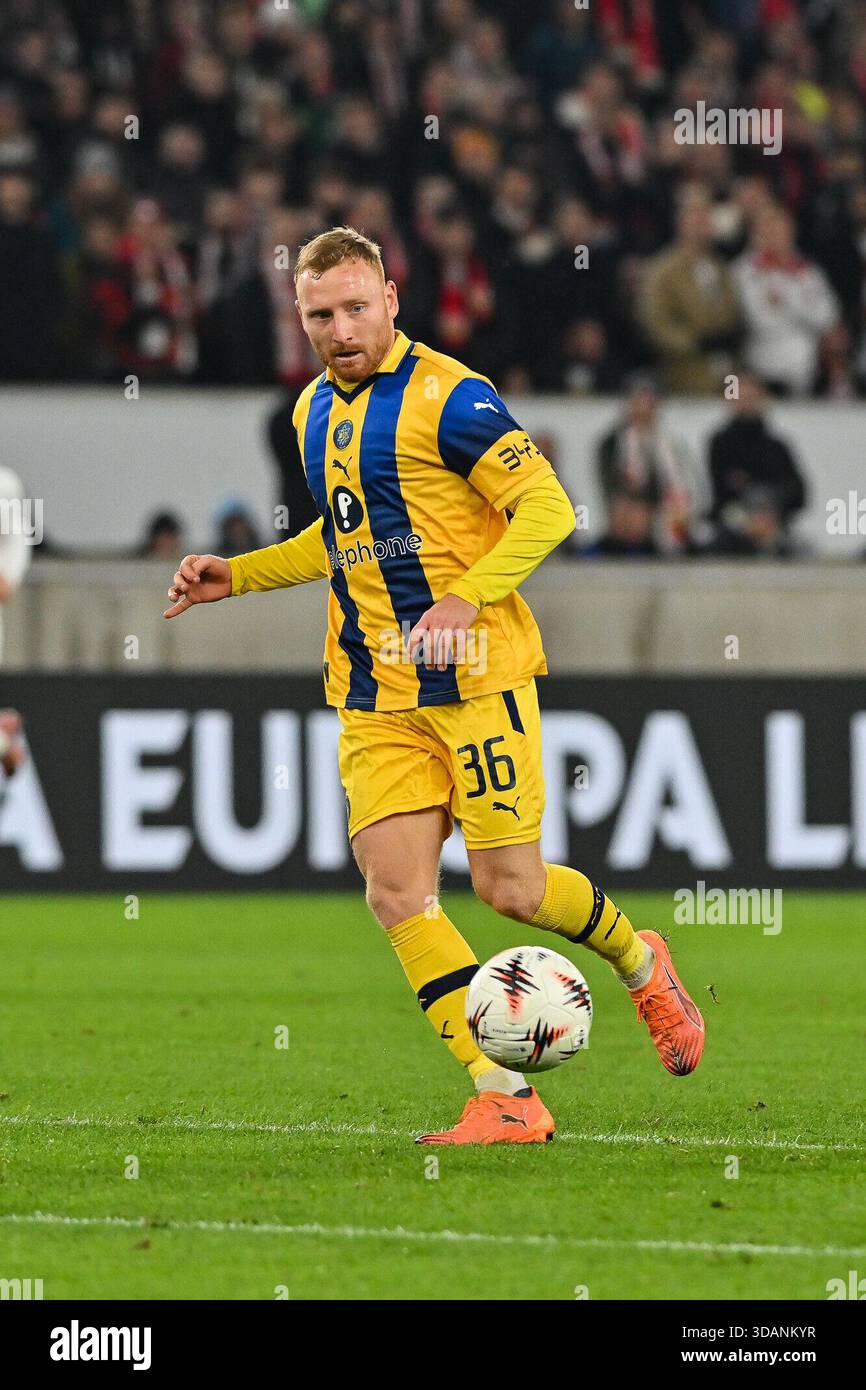STUTTGART, GERMANY - December 11: on the ball Ido SHAHAR (Maccabi Tel ...