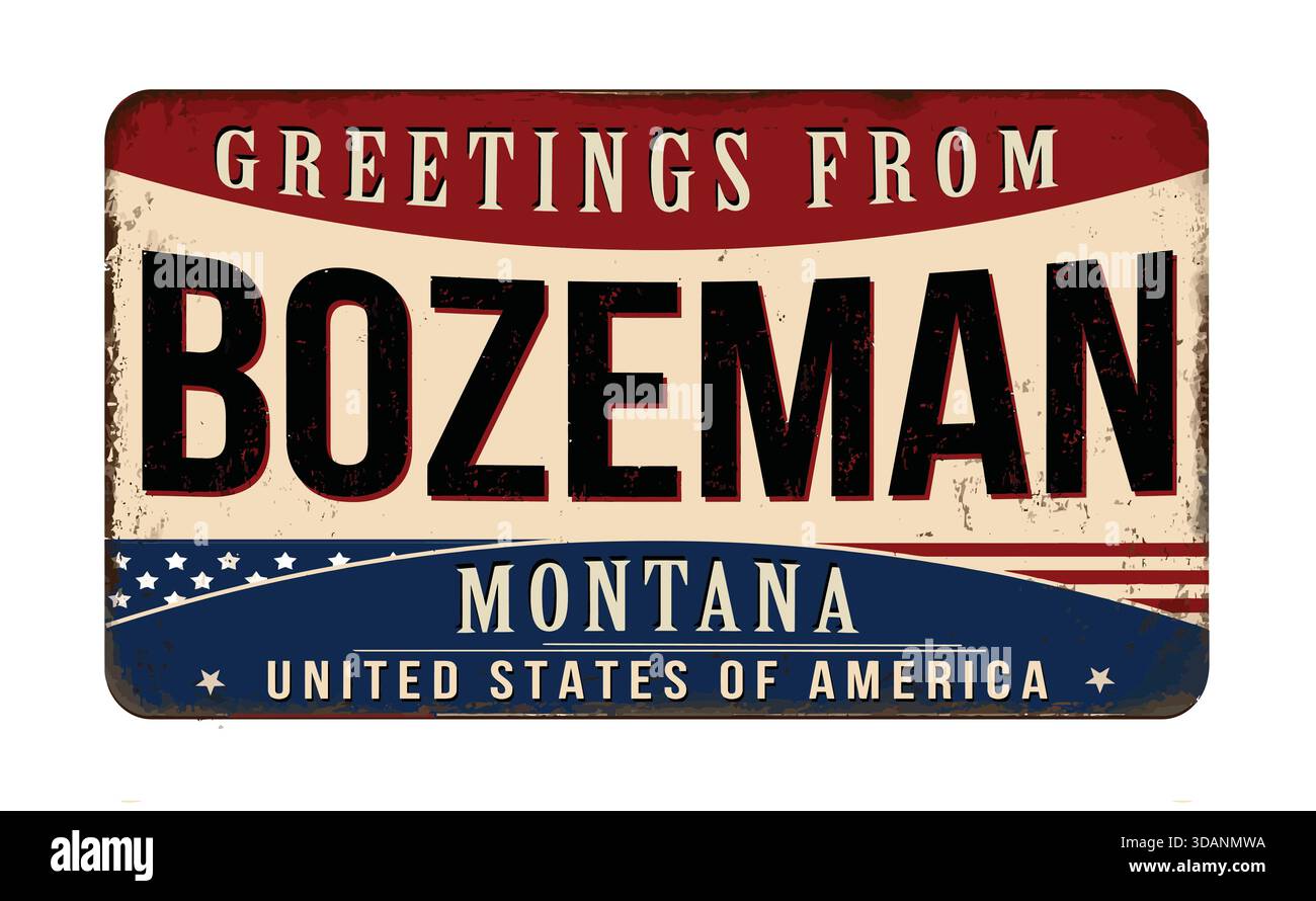 Bozeman on a map Stock Vector Images - Alamy