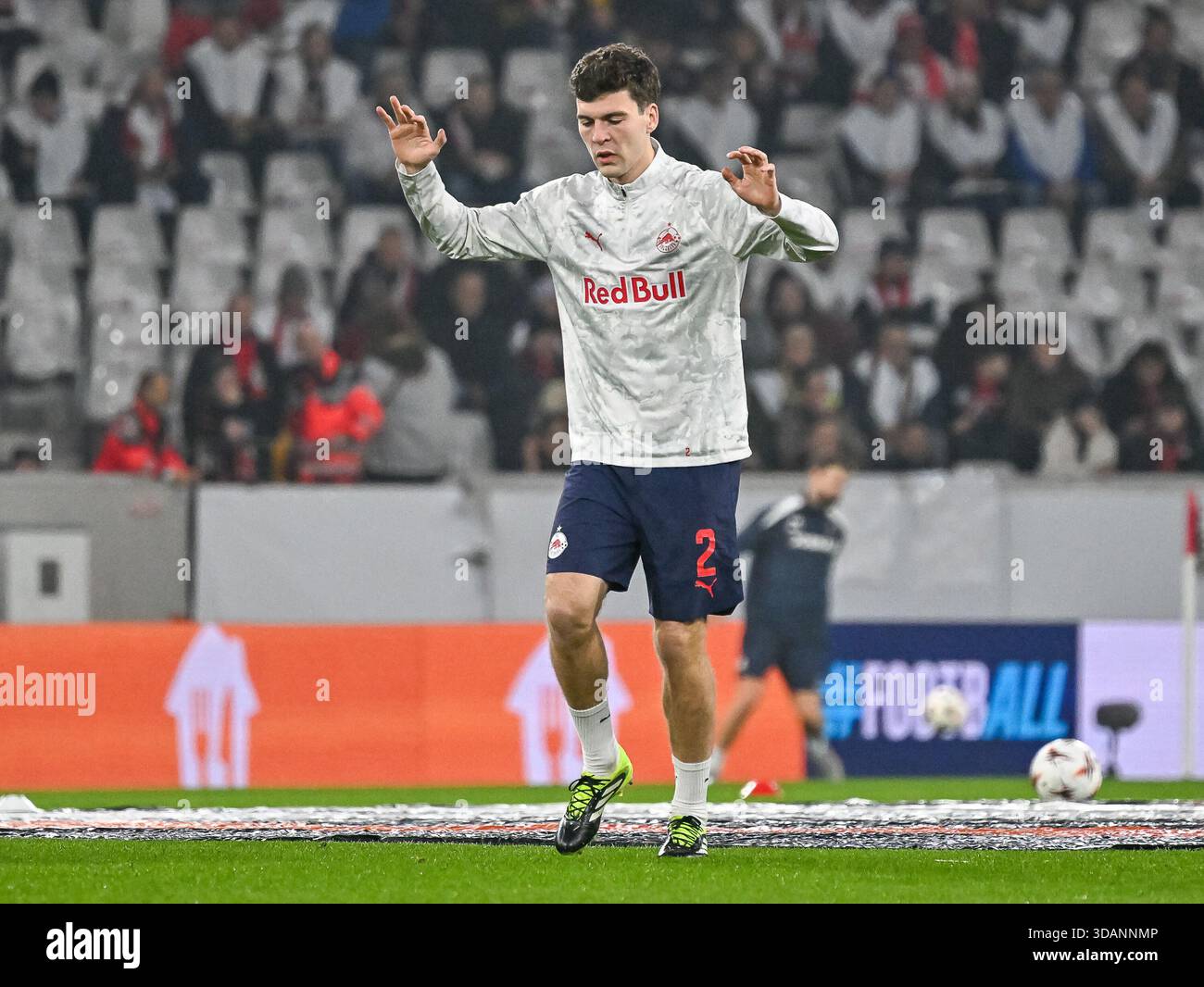 Jacob Rasmussen (FC Red Bull Salzburg, #02) during warm-up. GER ...