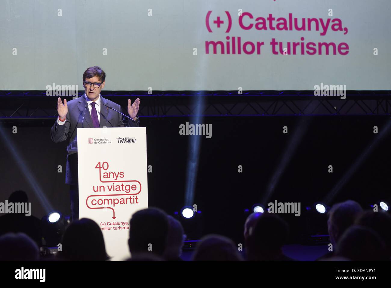 The president of the Generalitat de Catalunya, Salvador Illa, during ...