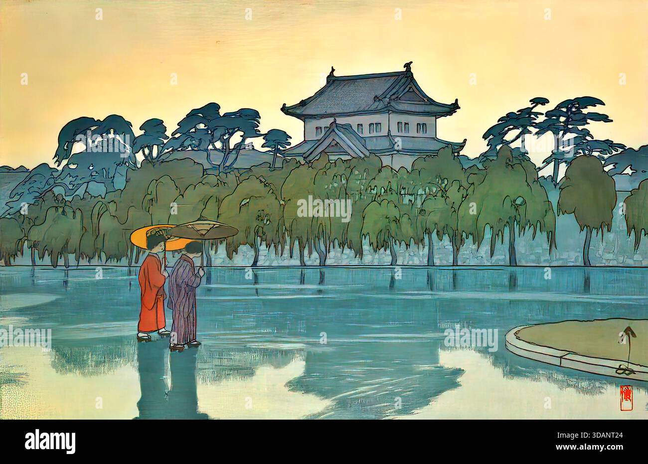 Japanese fortress Stock Vector Images - Alamy