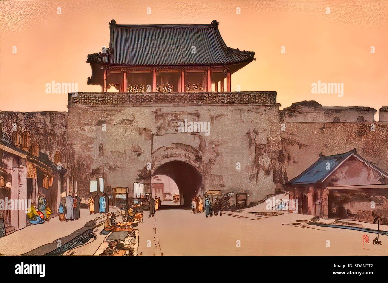Chinese modernism architecture Stock Vector Images - Alamy