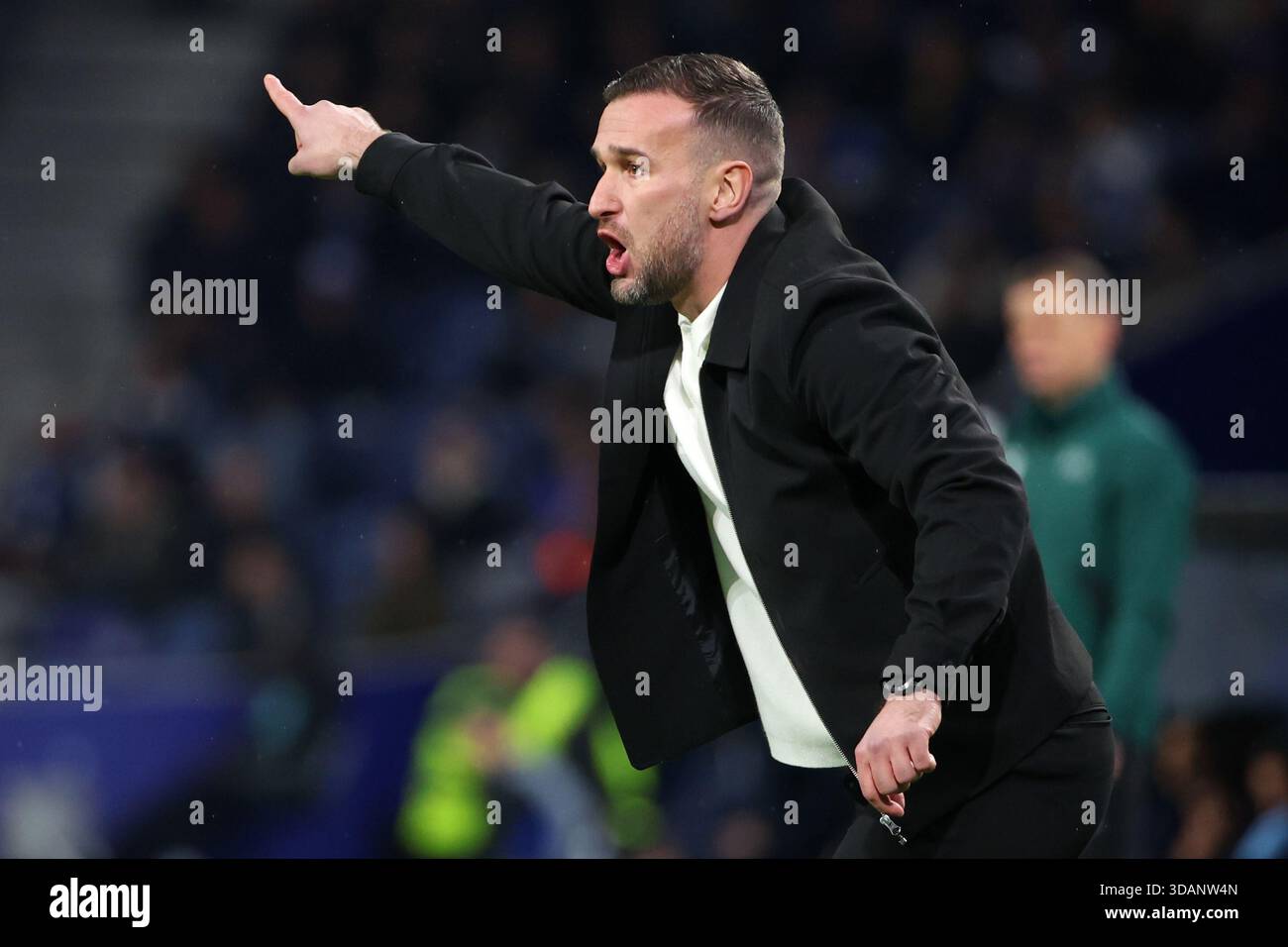 Malmo's head coach Anes Mravac gestures during the Europa League ...