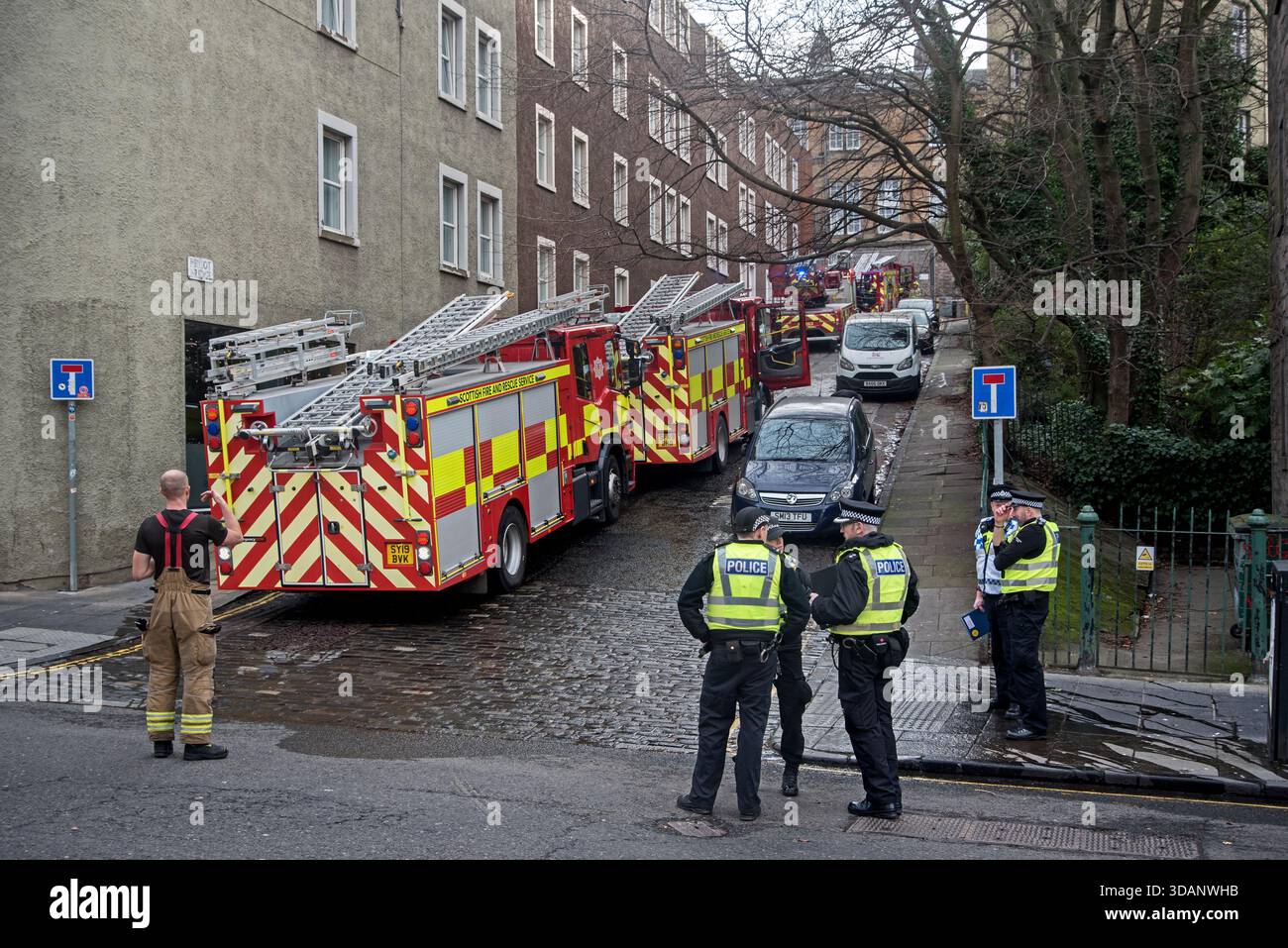 Scottish Fire and Rescue Service after extinquishing a fire at Heriot ...