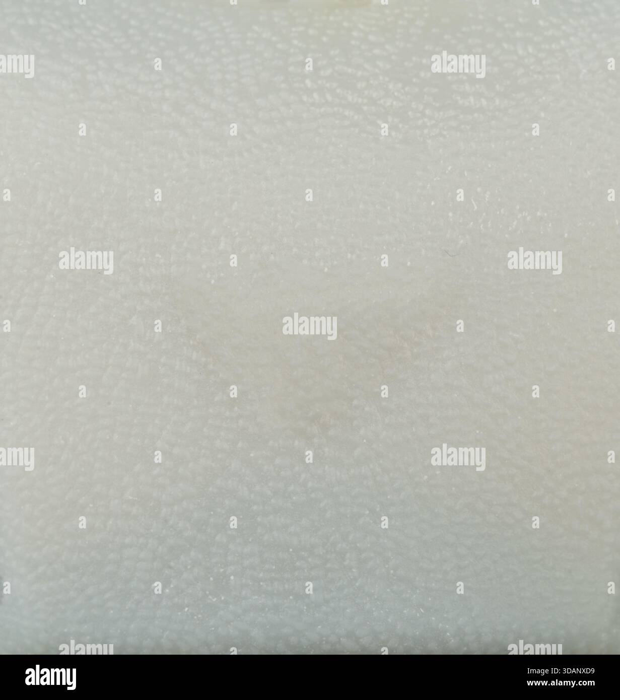 Surface shows a soft white texture that reflects minimal light and ...