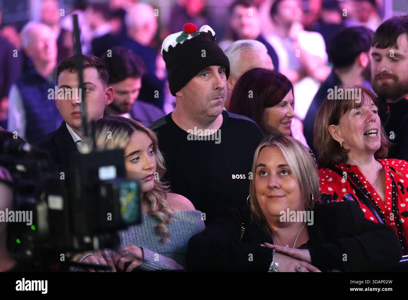 Luke Littler's girlfriend Faith Millar (left), father Anthony Buckley ...
