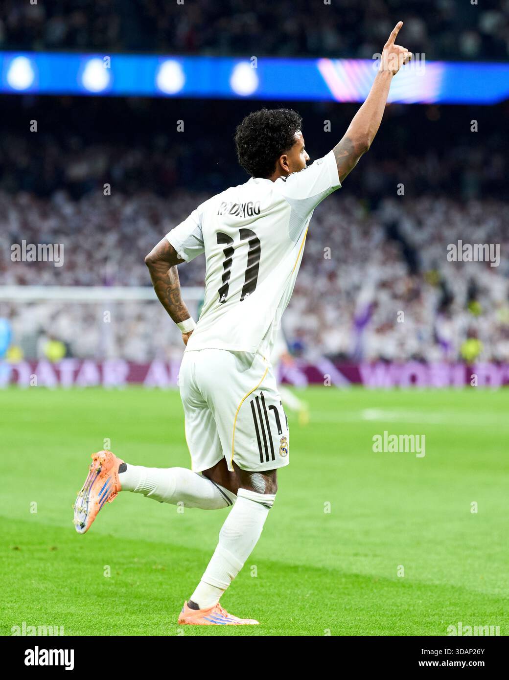 Rodrygo of Real Madrid CF celebrates his goal during the UEFA CHAMPIONS ...