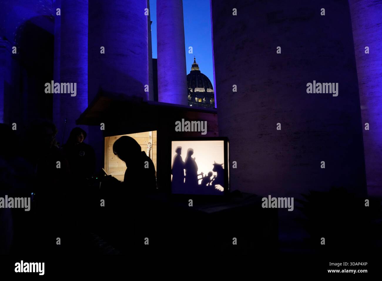 FILE - A Christmas crib scene is displayed at the International ...