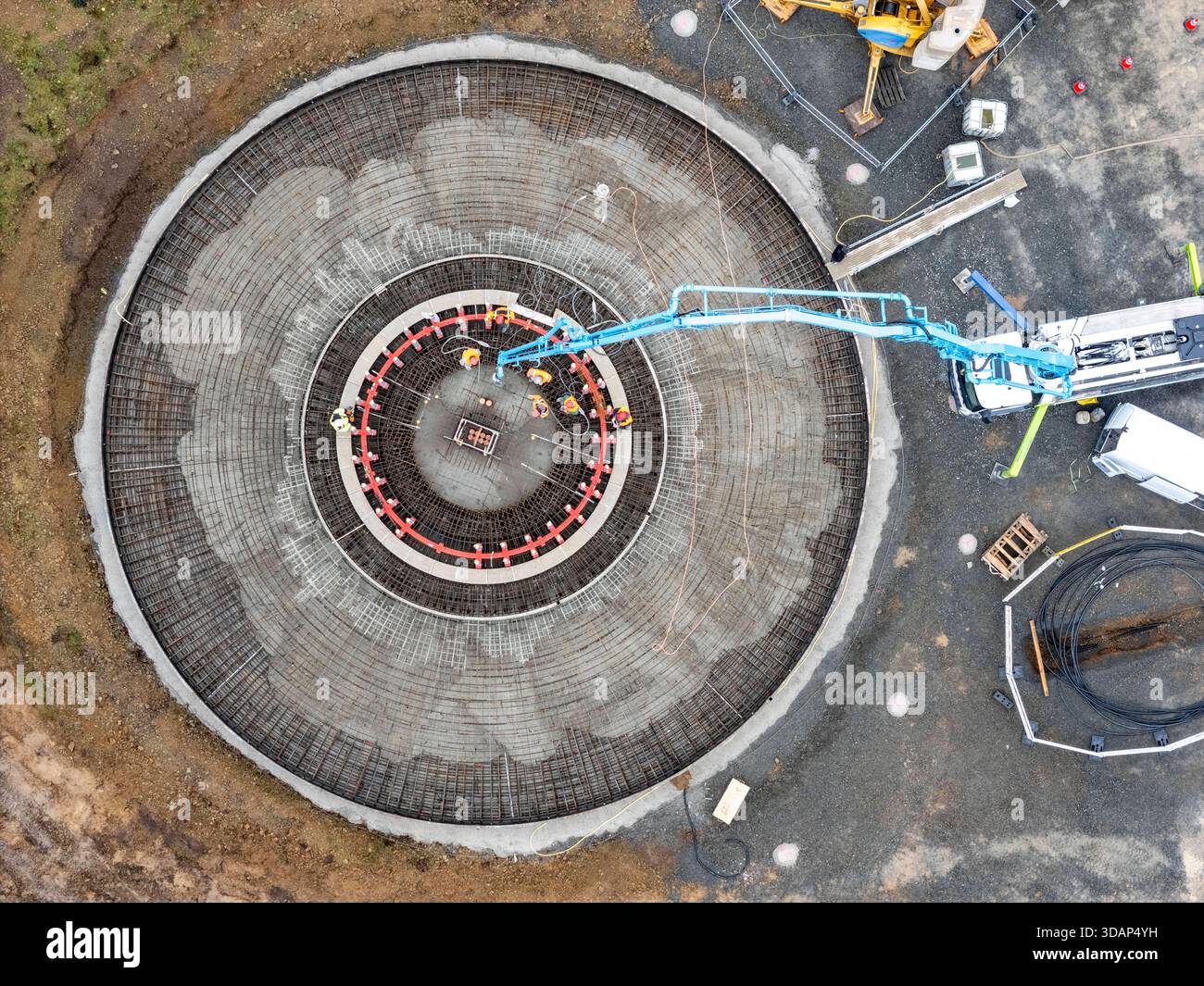 Betonage, betonieren des Fundament eines Windrad, über 7 Stunden lang ...