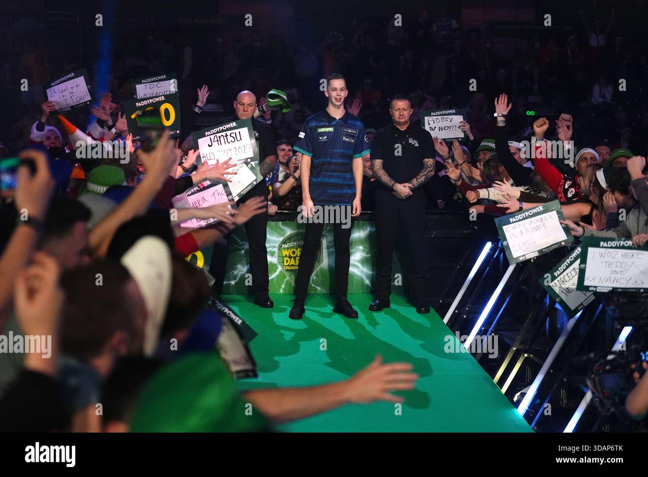 Jamai van den Herik walks to the stage on day one of the Paddy Power ...