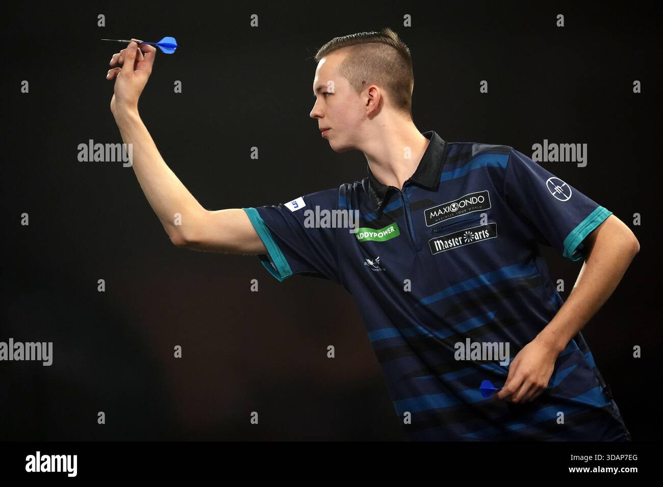 Jamai van den Herik in action on day one of the Paddy Power World Darts ...