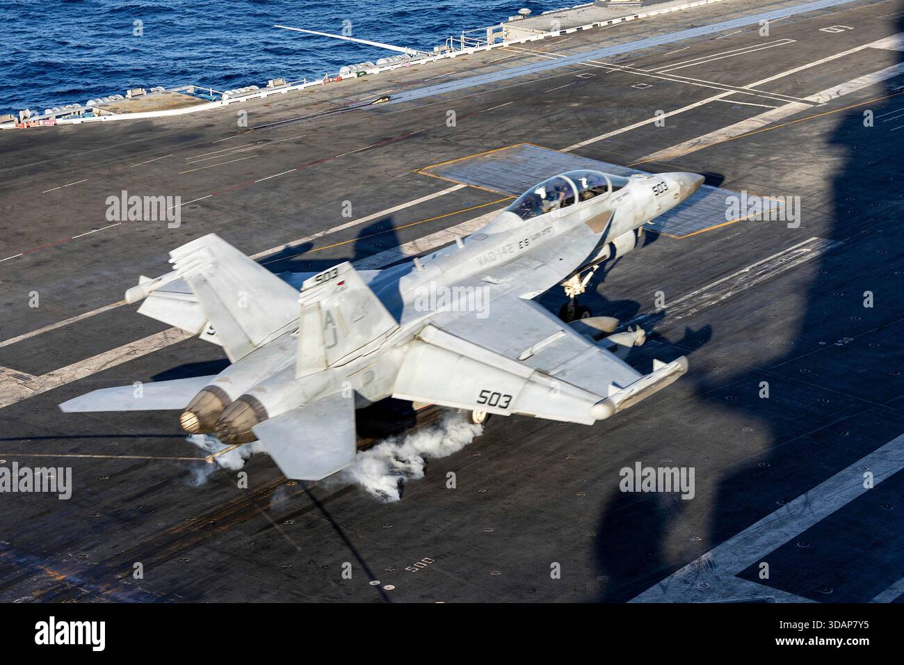 Caribbean Sea, International Waters. 17 November, 2025. A U.S Navy EA ...