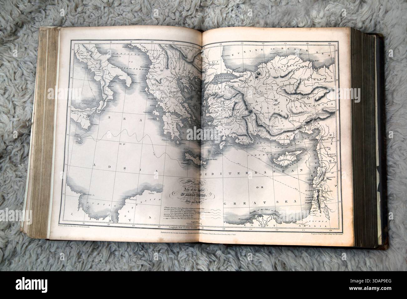 Map of Saint Paul's Travel in the Acts of the Apostles from the 1818 ...