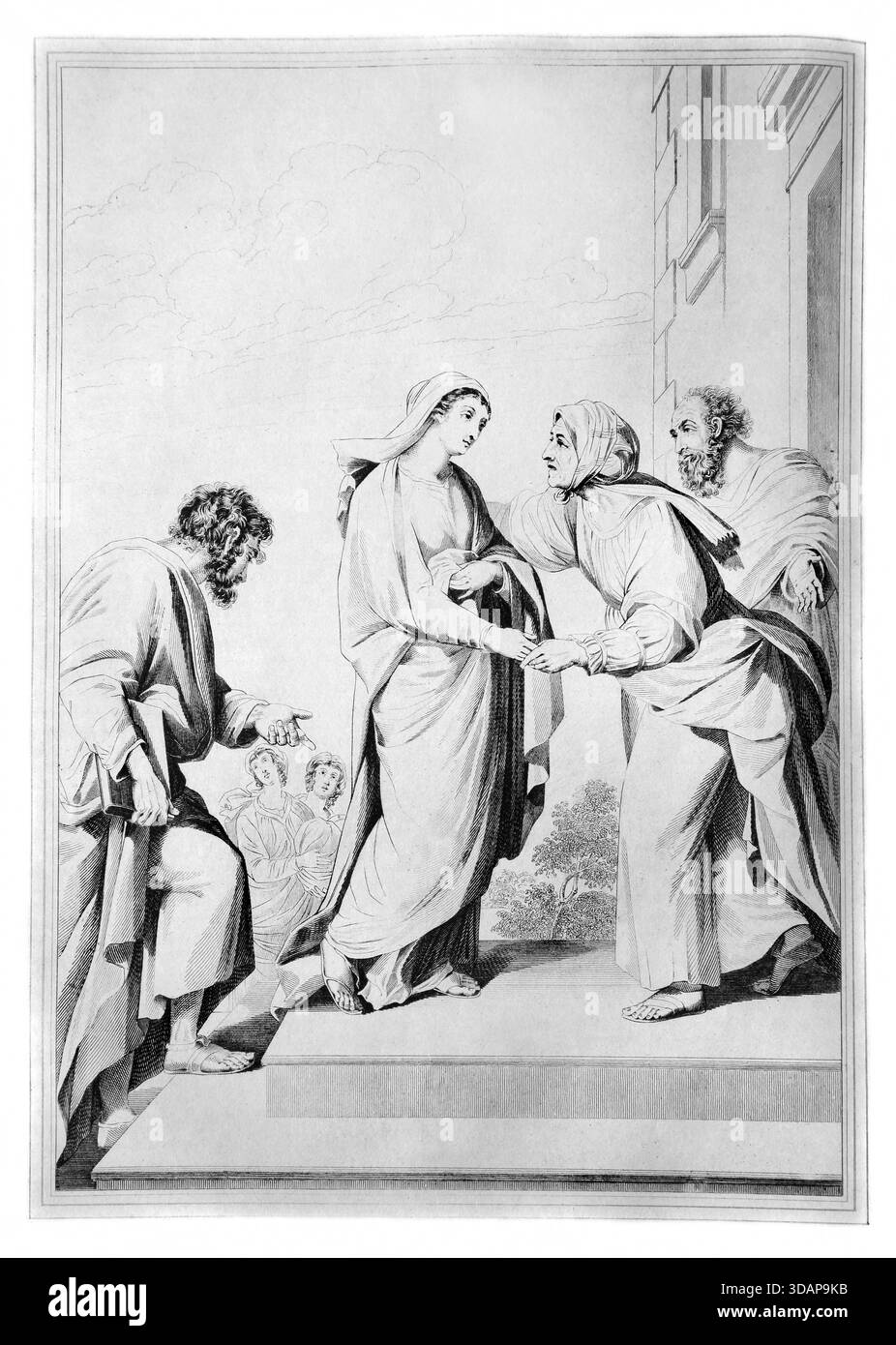 Illustration Of The Salutation Of Mary And Elizabeth Mary Visited