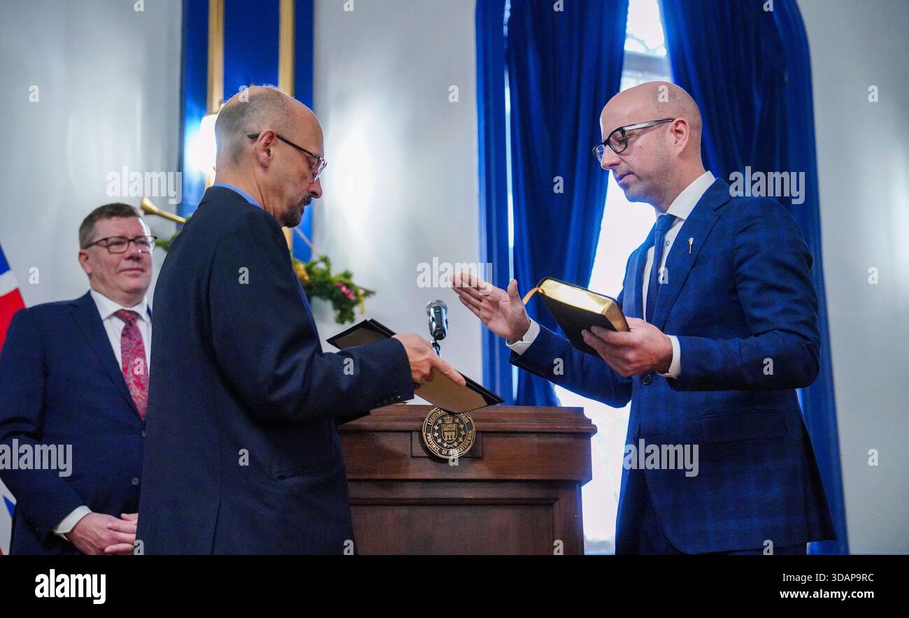 Sean Wilson is sworn in as the Saskatchewan Minister of SaskBuilds and ...