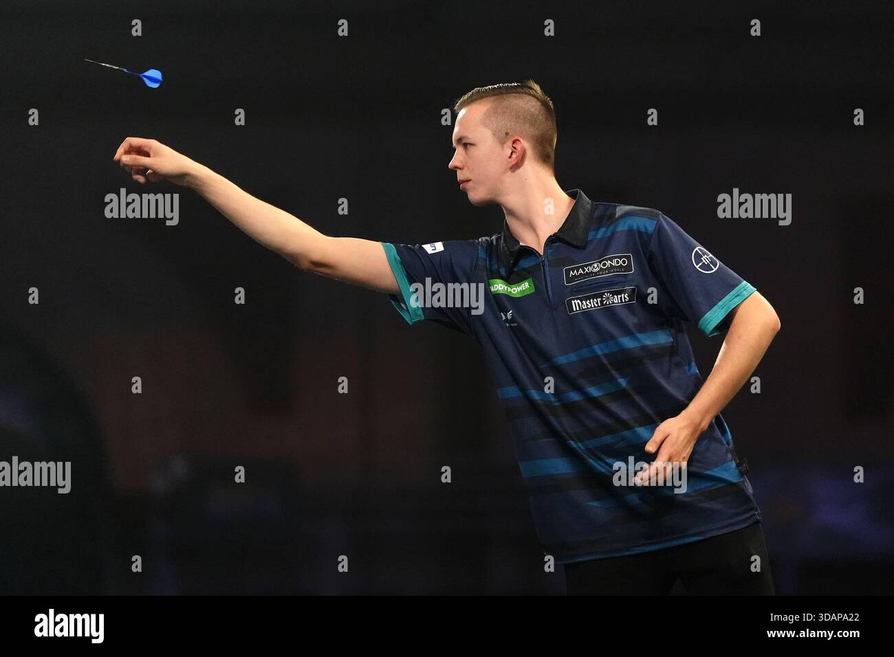 Jamai van den Herik in action on day one of the Paddy Power World Darts ...