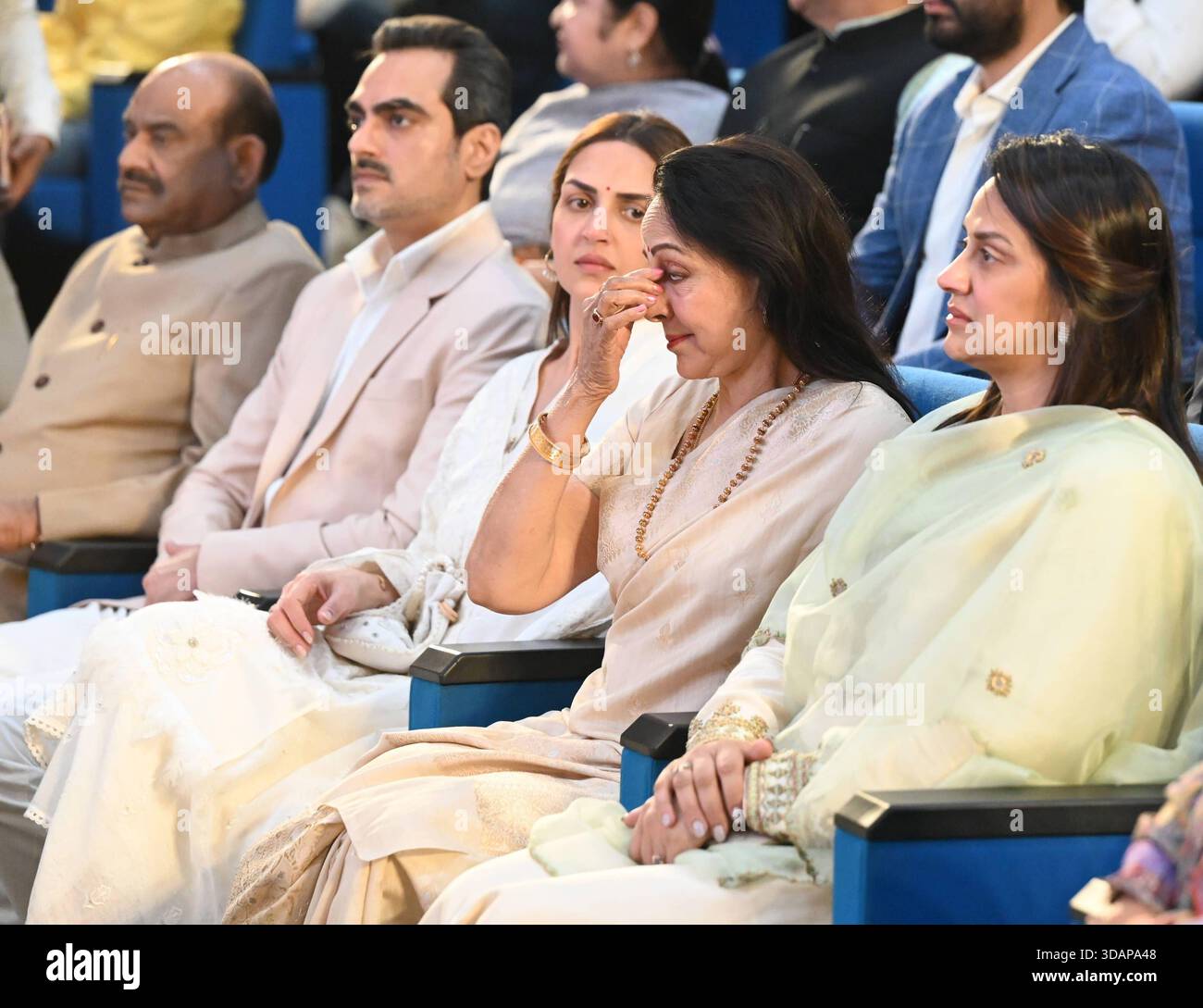 NEW DELHI, INDIA - DECEMBER 11: Hema Malini with her daughter Isha and ...