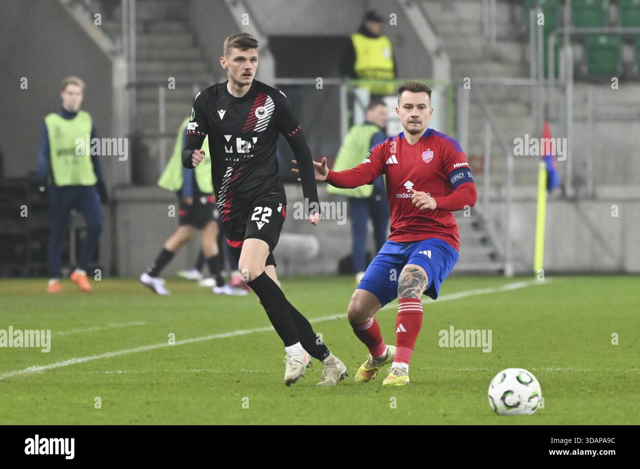 Jakov Pranjic (ZRI) and Fran Tudor (RAK) during the match UEFA ...