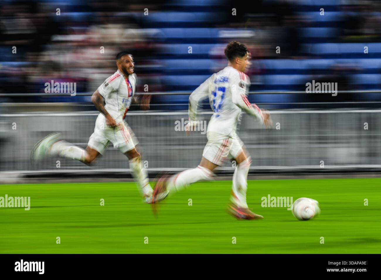 OL team during the UEFA Europa League, League phase, MD6 football match ...