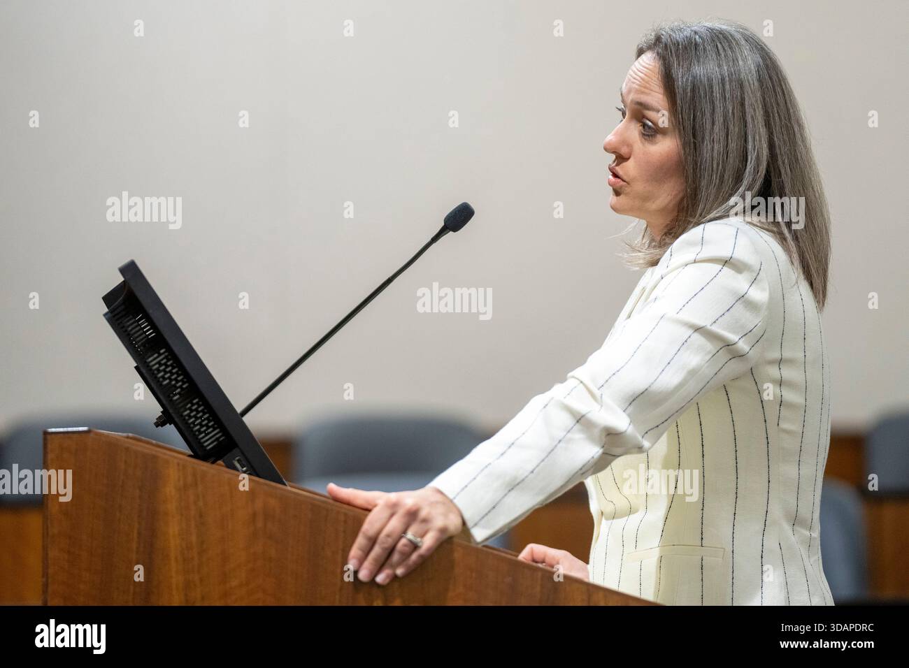 Staci Visser, an attorney for Tyler Robinson, who is accused of fatally ...