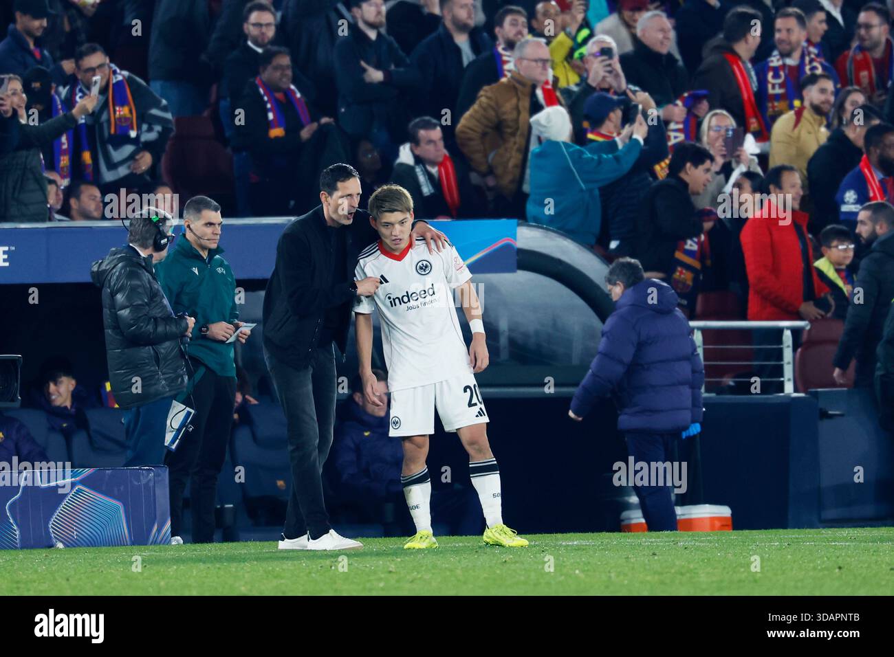 Dino Toppmoller, Ritsu Doan (Frankfurt), DECEMBER 9, 2025 - Football ...