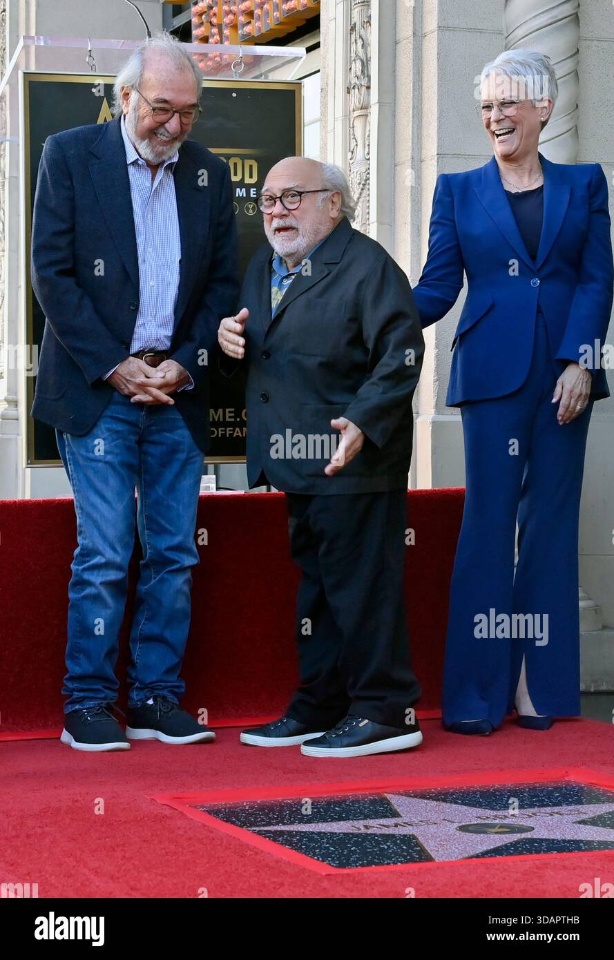 Director, producer and screenwriter James L. Brooks (L) is joined by ...