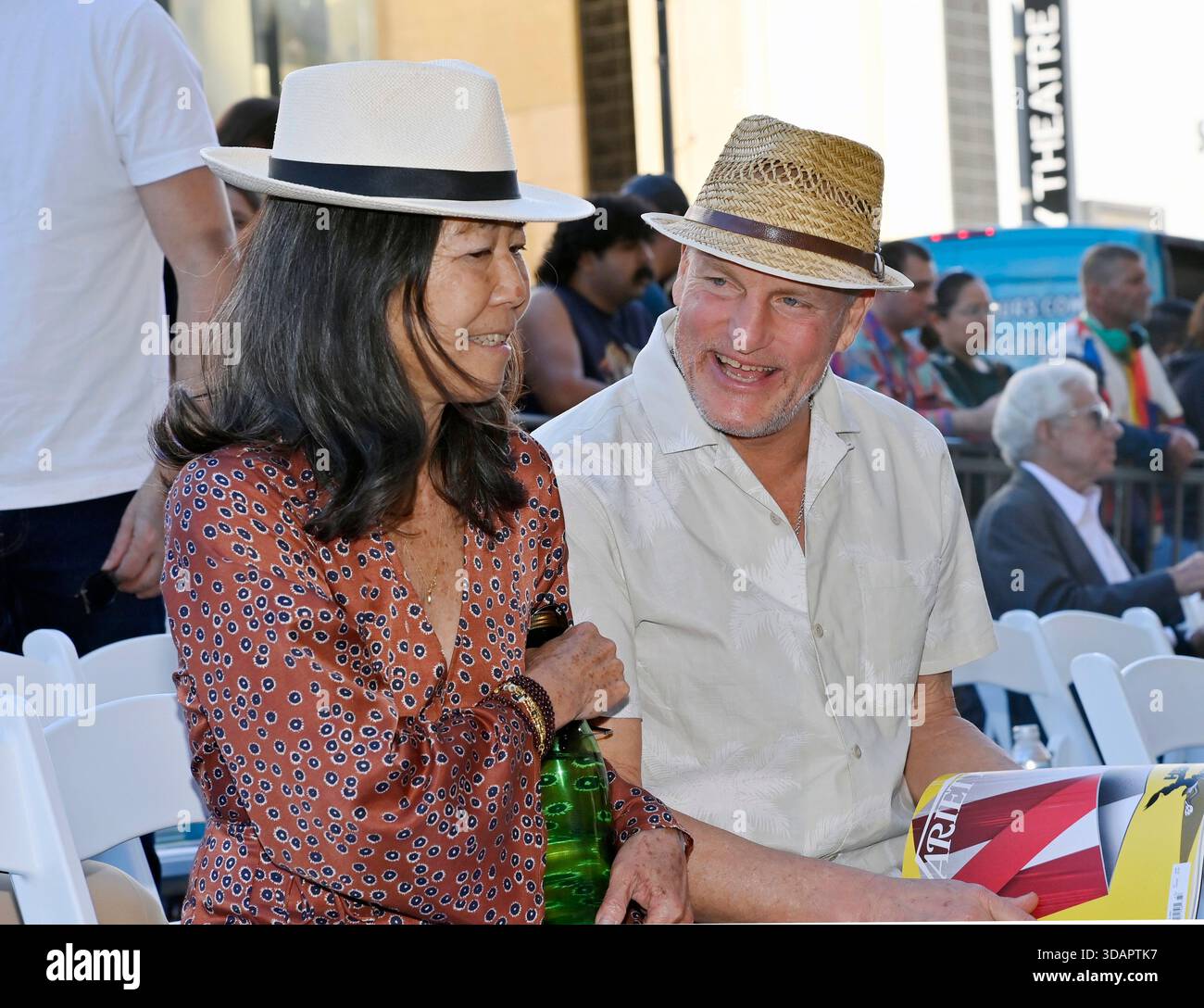 Woody Harrelson and his wife Laura Louie attend director, producer and ...