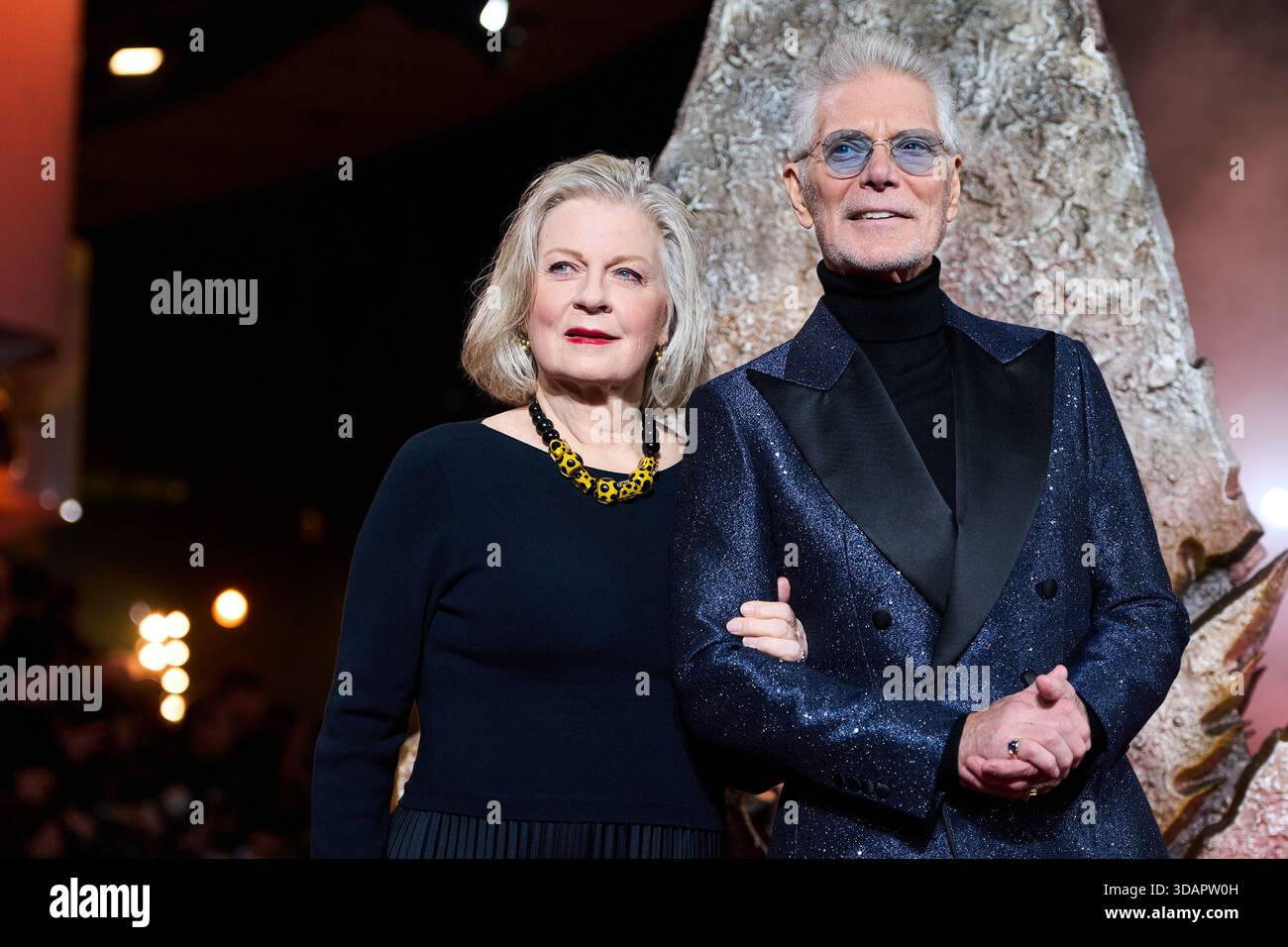 Kristina Watson, left, and Stephen Lang pose for photographers upon ...