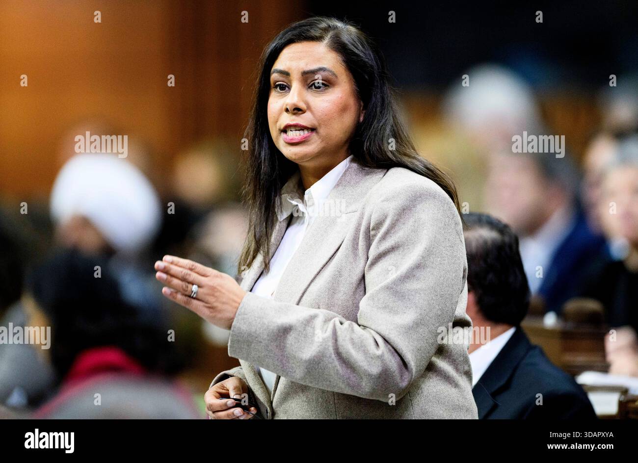 Secretary of State of Combatting Crime Ruby Sahota rises during ...