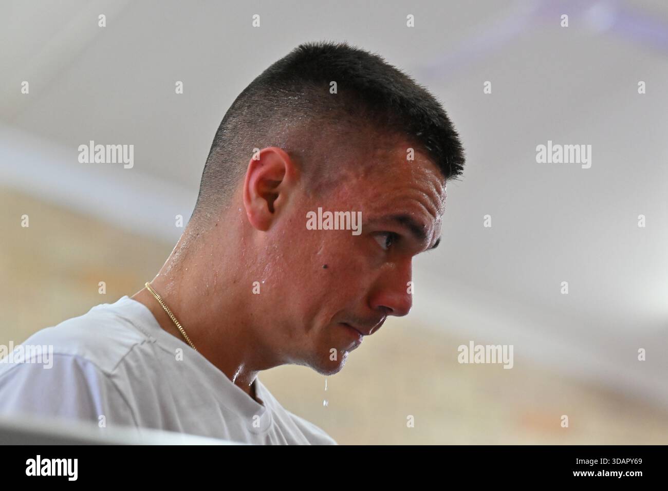 Australian boxer Tim Tszyu before a face-off with United States boxer ...