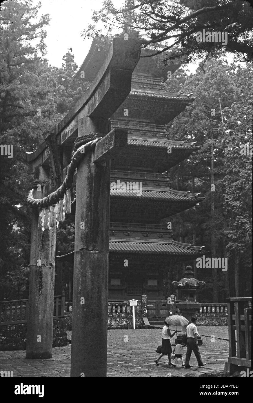 Vintage picture from 1967 of the five story pagoda, Goju-no-to, and the ...