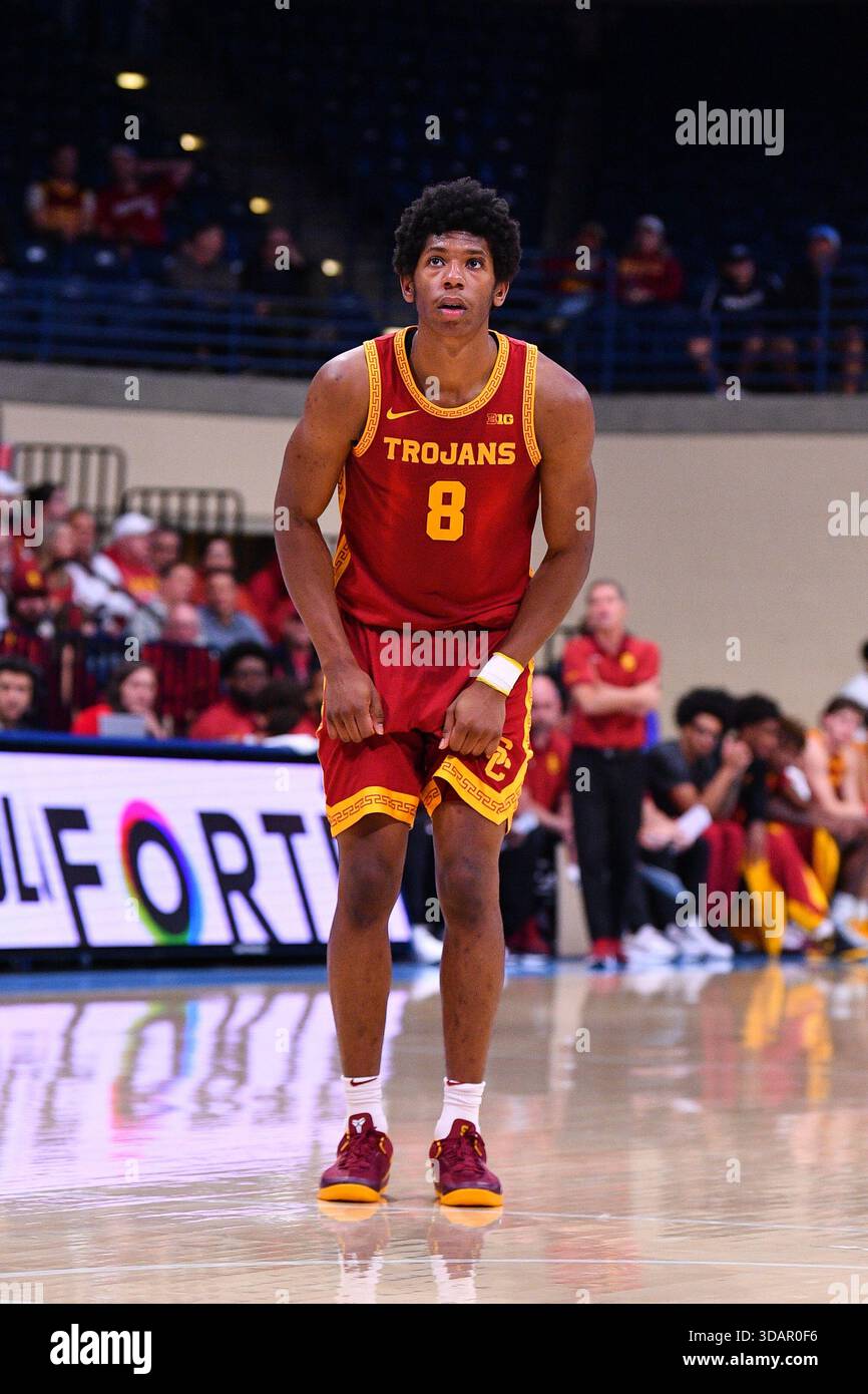 SAN DIEGO, CA - DECEMBER 09: USC Trojans guard Jerry Easter II (8 ...