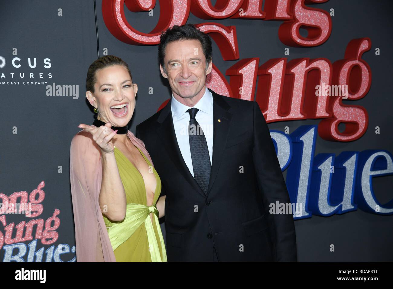 (L-R) Kate Hudson and Hugh Jackman attend the "Song Sung Blue" New York ...