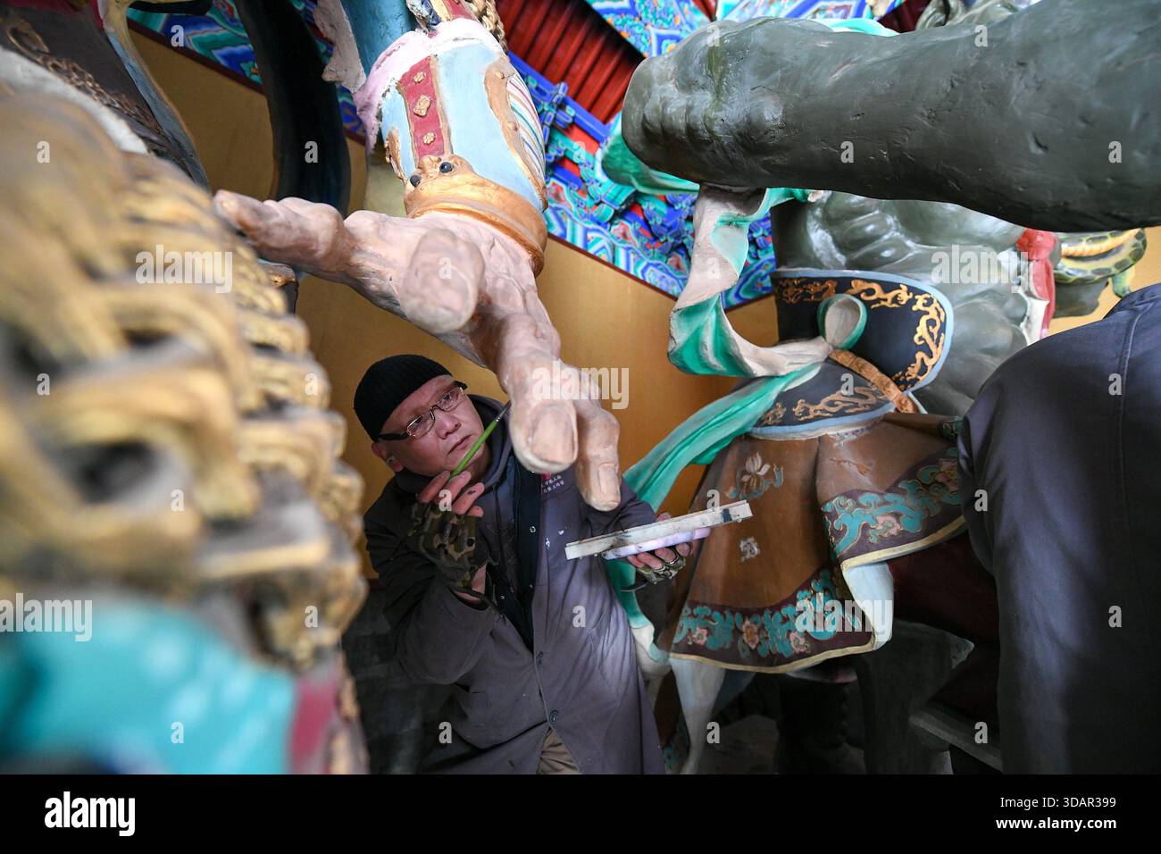 Tianjin,China.10th December 2025. Craftsman from Clay Figure Zhang ...