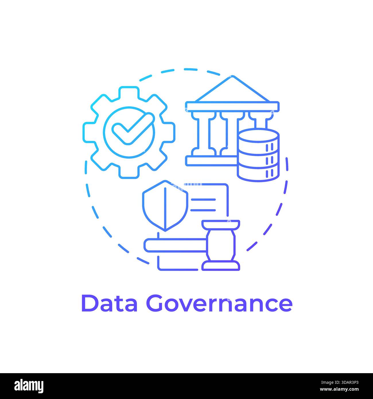 Data governance blue gradient concept icon Stock Vector Image & Art - Alamy