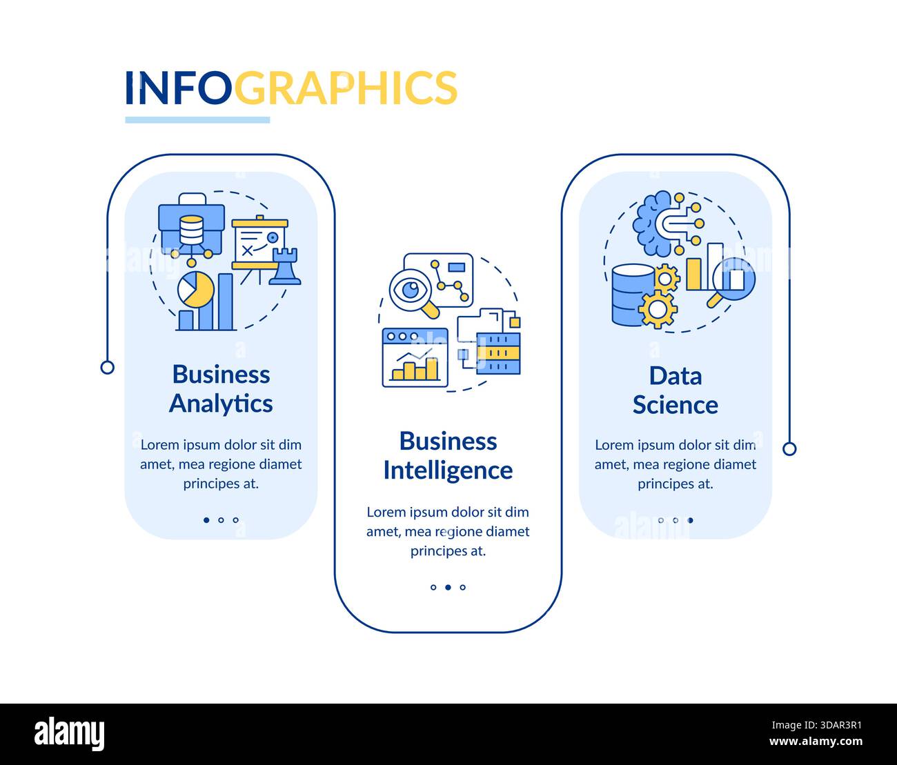 Business data processing rectangle infographic vector Stock Vector ...