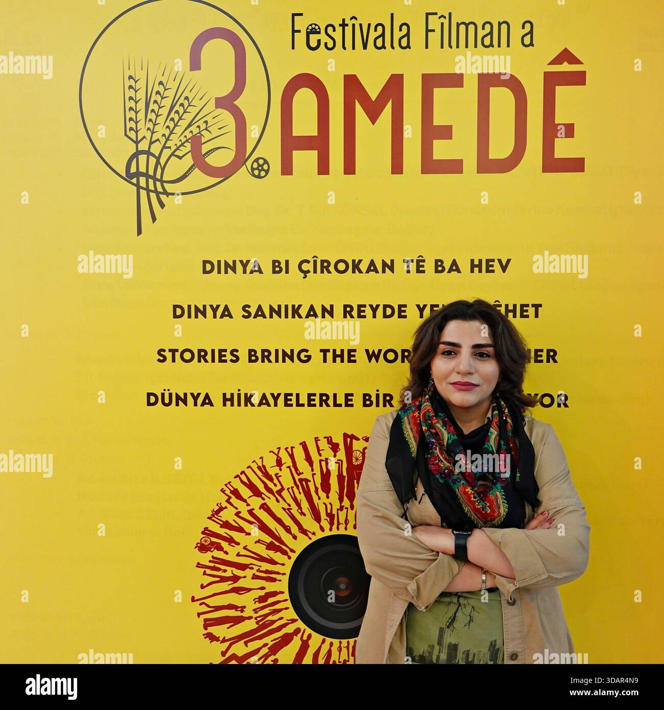 Famous Iranian-Kurdish film director Maryam Samadi attends the 3rd Amed ...