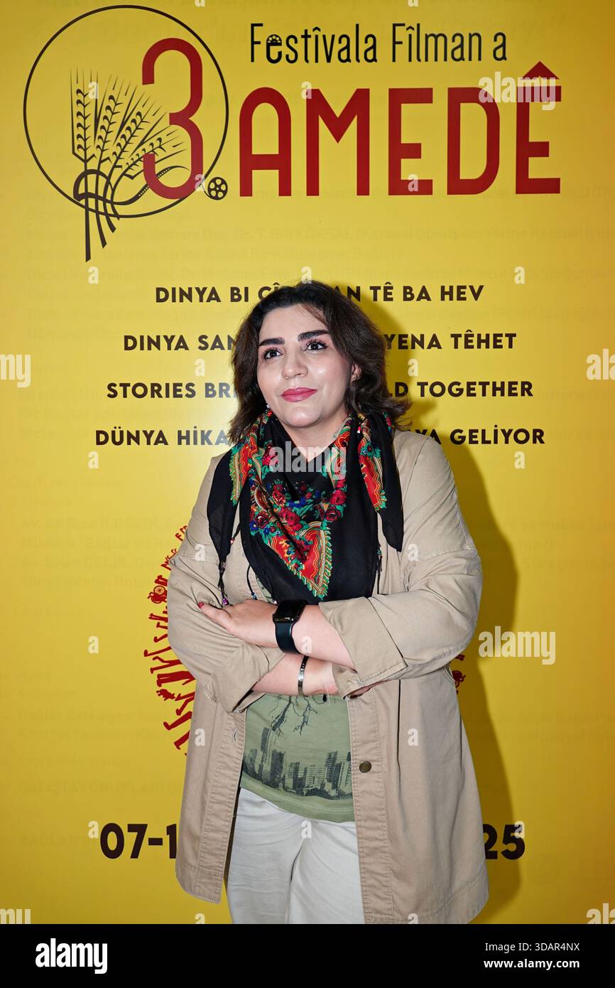 Famous Iranian-Kurdish film director Maryam Samadi attends the 3rd Amed ...